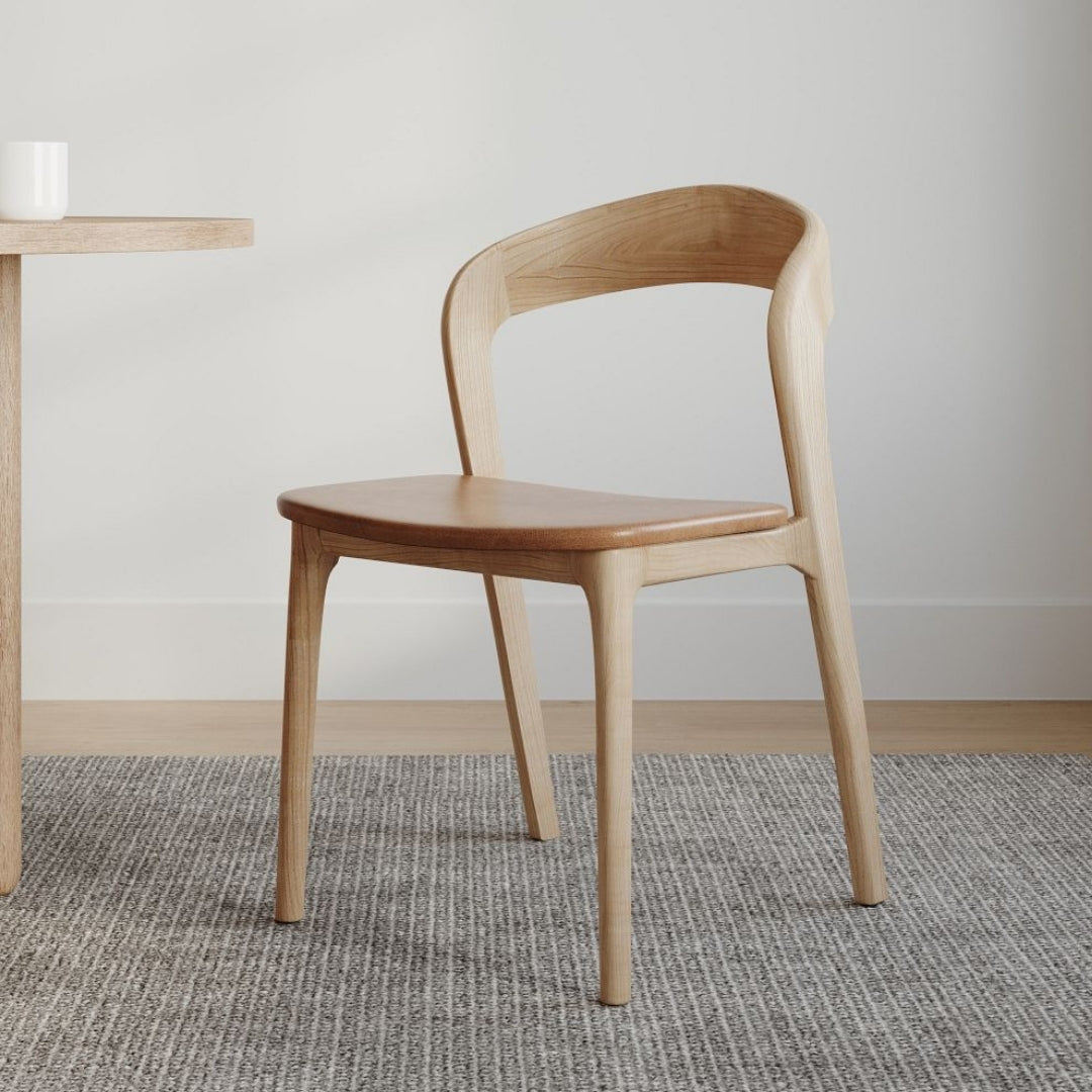 Buy Oak Curve Dining Chair Online | Spaceven