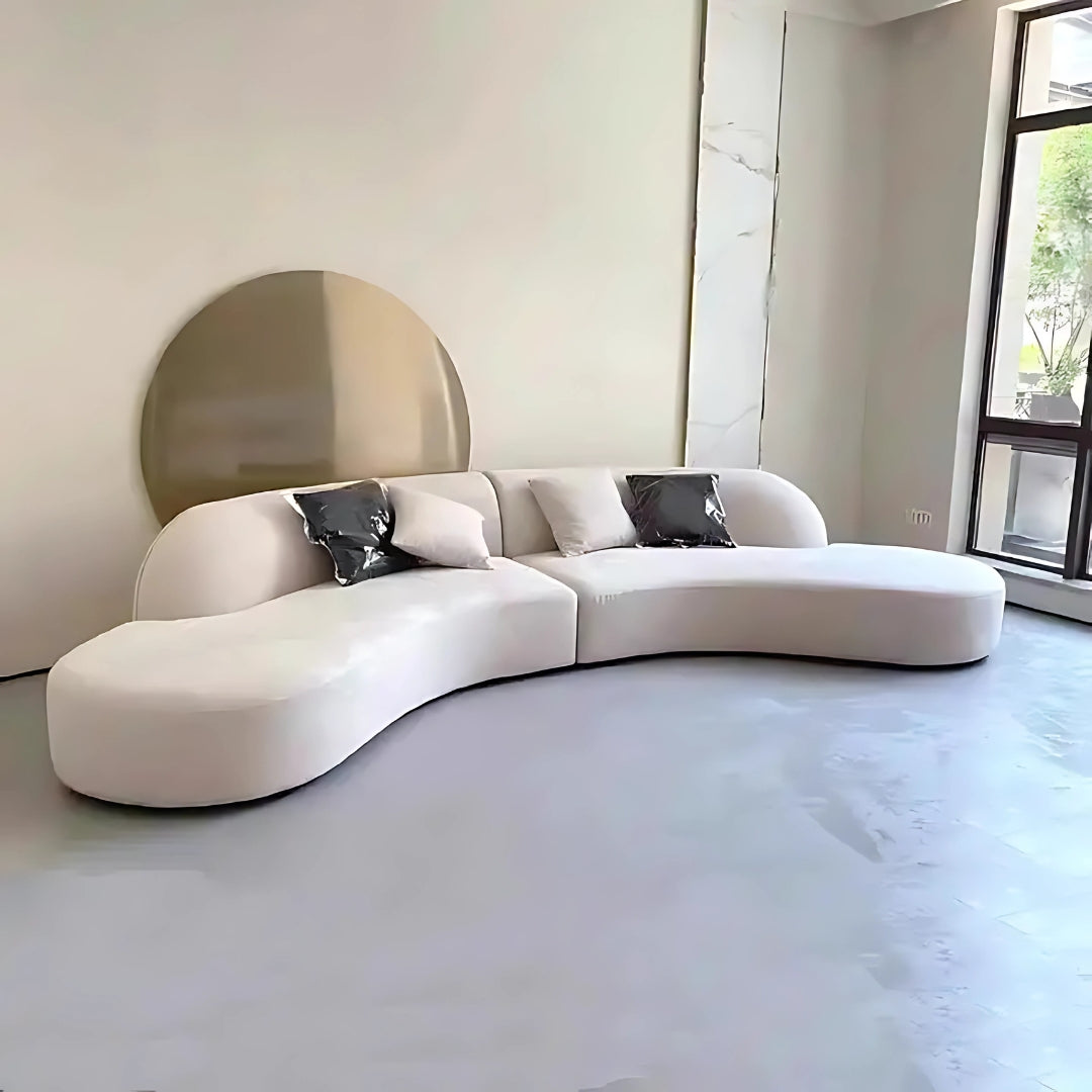 Buy 4 Seater Luxe Crescent Curved Sofa Online | Spaceven